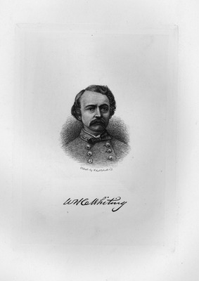 "Etching of Confederate Gen. William H. C. Whiting, ca. 1890" by ...