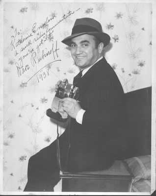 "Autographed photo of Dave Rubinoff, violinist"