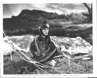"Publicity still of Ilona Massey in movie "Invisible Agent",1942"