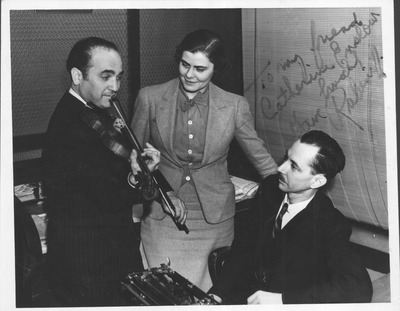 "Autographed photo of David Rubinoff, violinist"