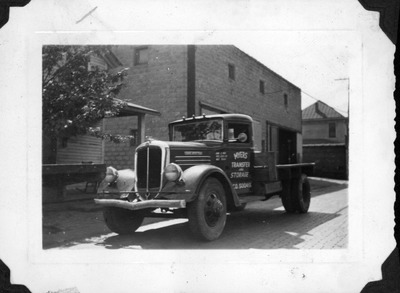 "Myers Transfer & Storage truck, ca. 1930's"