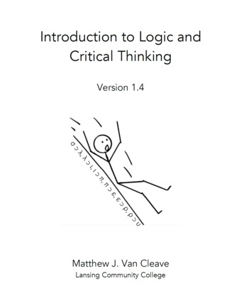 "Introduction to Logic and Critical Thinking"