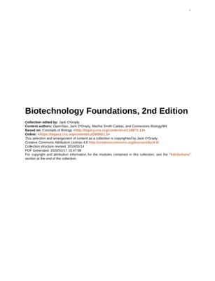 "Biotechnology Foundations - 2nd Edition"