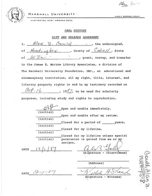 "Oral History Interview: Dr. Alan Gould" by Alan Gould